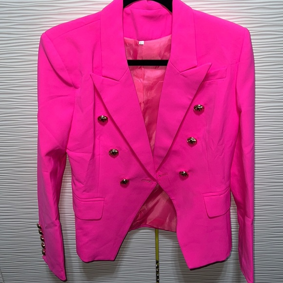lovexlabels | Jackets & Coats | Neon Pink Blazer | Poshmark